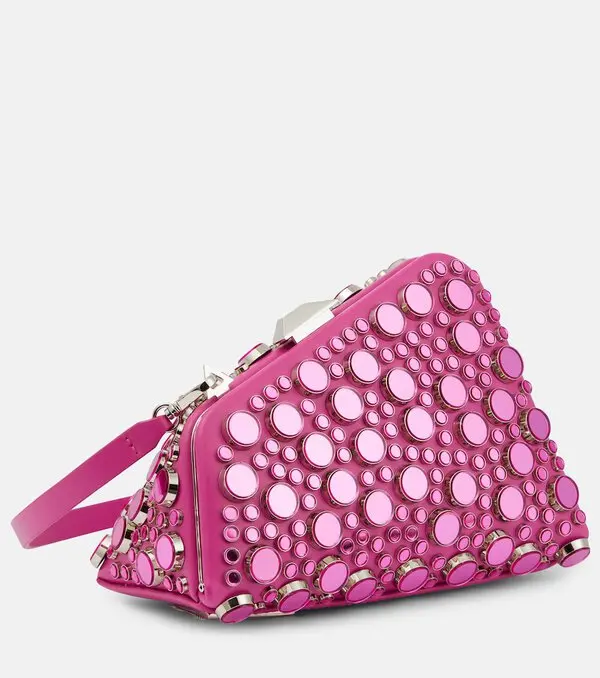 Attico Midnight Studded Leather Clutch