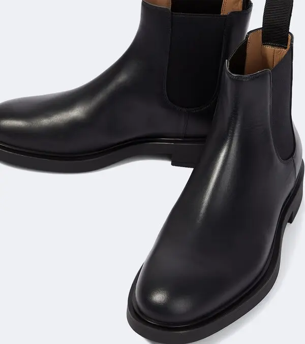 GIANVITO ROSSI Chester Leather Chelsea Boots - Black