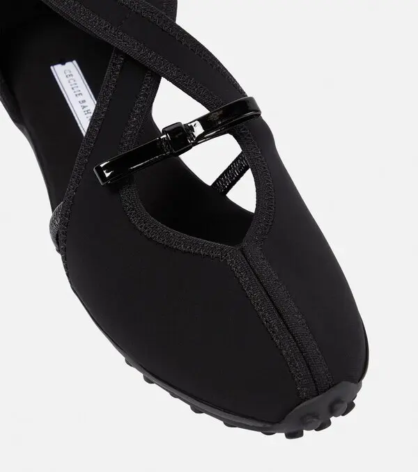 Buy Cecilie Bahnsen Sia Neoprene Flats - Black At 30% Off