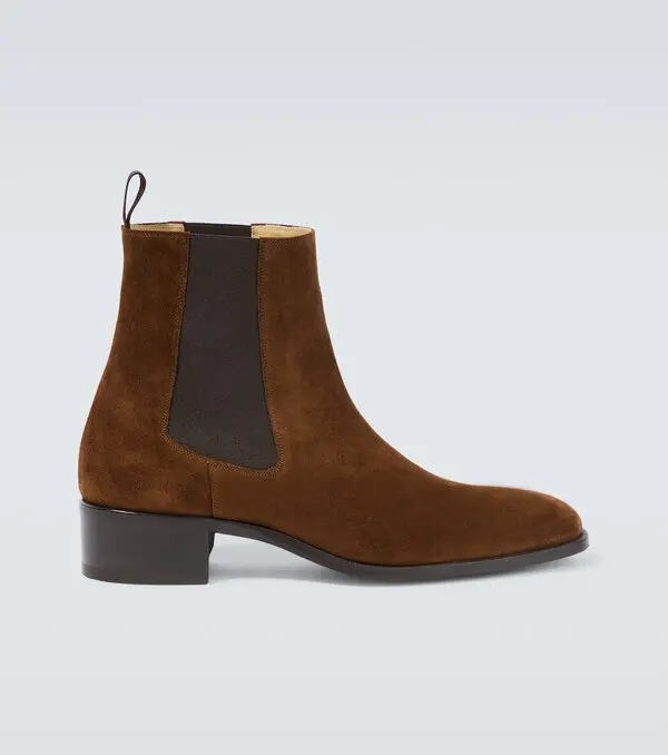 TOM FORD Suede Ankle Boots - Brown