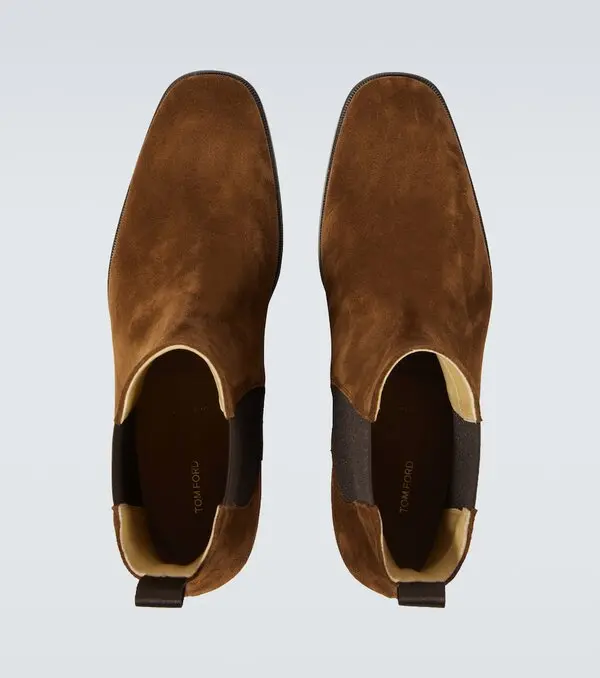 TOM FORD Suede Ankle Boots - Brown