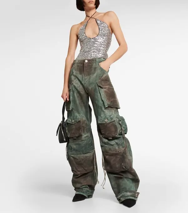 Attico Fern Oversized Cargo Pants