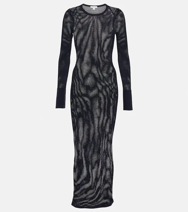 Alaïa Archetypes Fishnet Gown - Blue