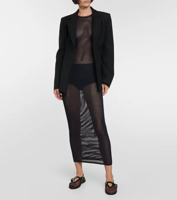 Alaïa Archetypes Fishnet Gown - Blue