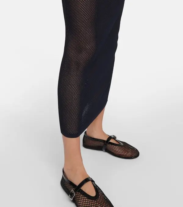 Alaïa Archetypes Fishnet Gown - Blue