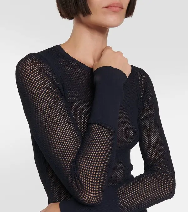 Alaïa Archetypes Fishnet Gown - Blue