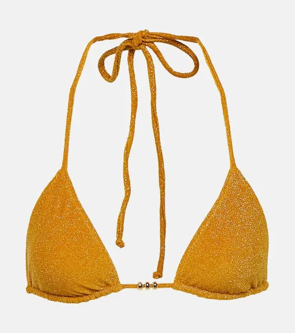 SAME Beaded Bikini Top - Gold