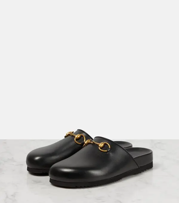 Gucci Sol Leather Slides