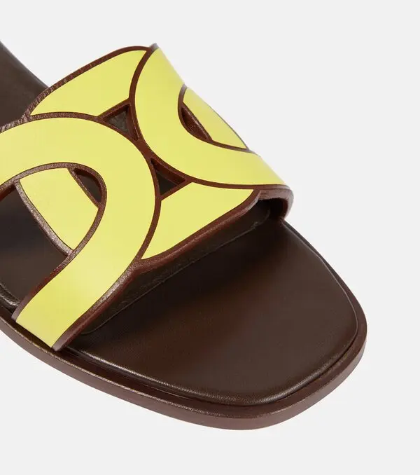 TOD'S Leather Slides - Yellow