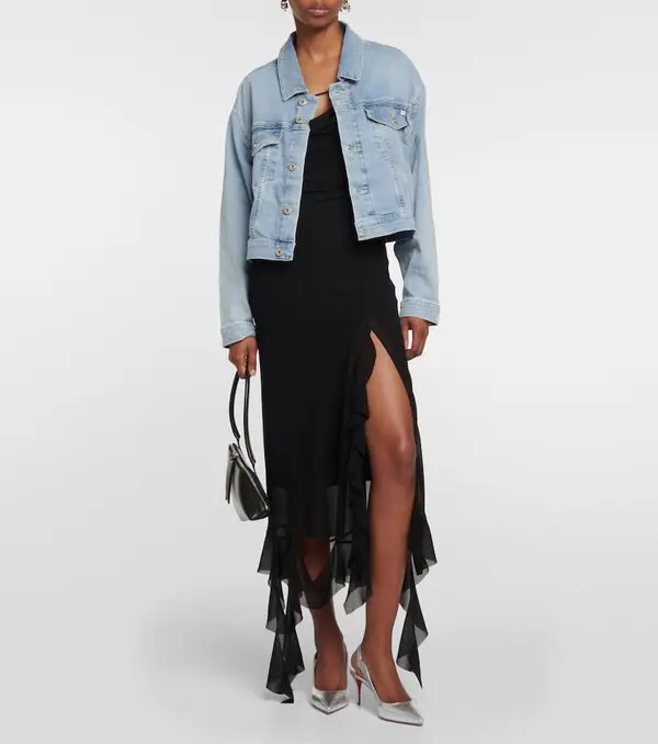 Ag Maya Cropped Denim Jacket