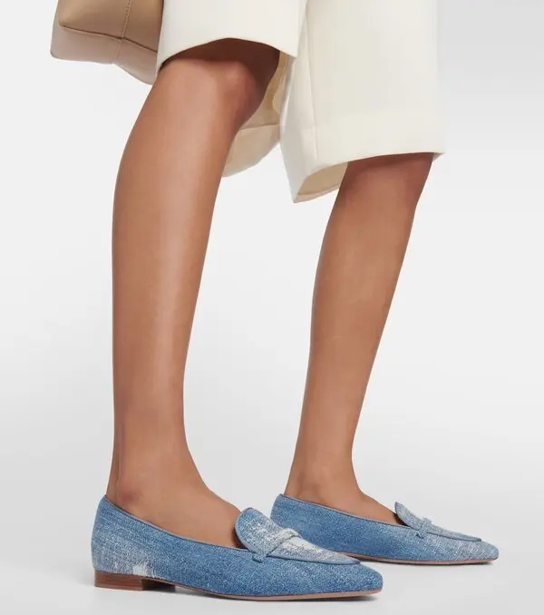 MALONE SOULIERS Bruni Denim Loafers