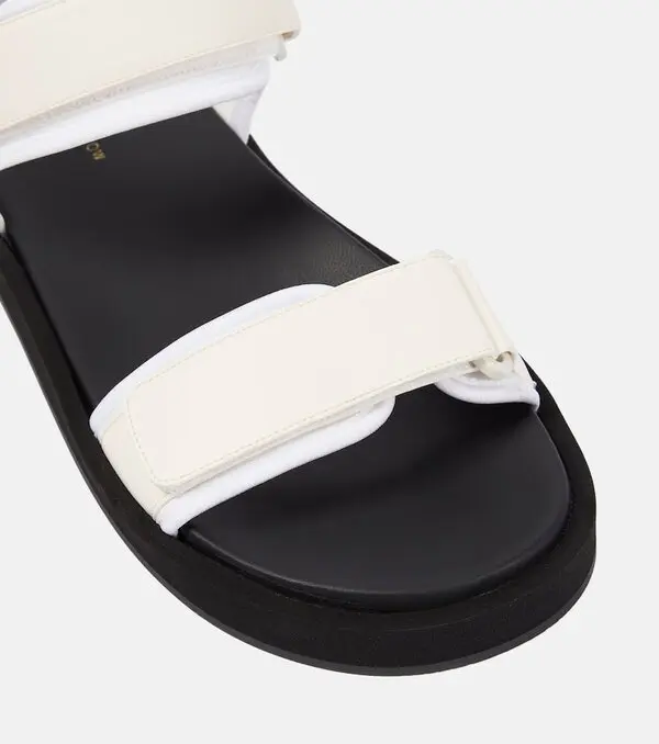 THE ROW Hook And Loop Leather Sandals - White