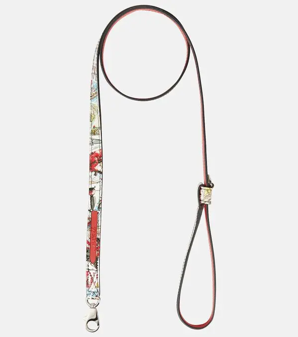 CHRISTIAN LOUBOUTIN Loubileash Printed Leather Dog Leash - Multicoloured