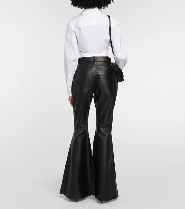 Alaïa Flared Leather Trousers