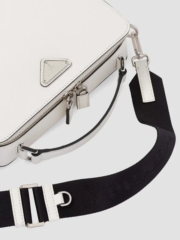 Prada Brique Saffiano Leather Bag - White