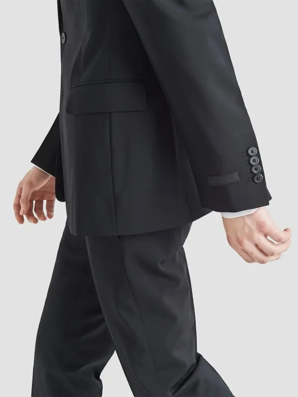 Prada Single Breasted Wool And Mohair Suit - Black