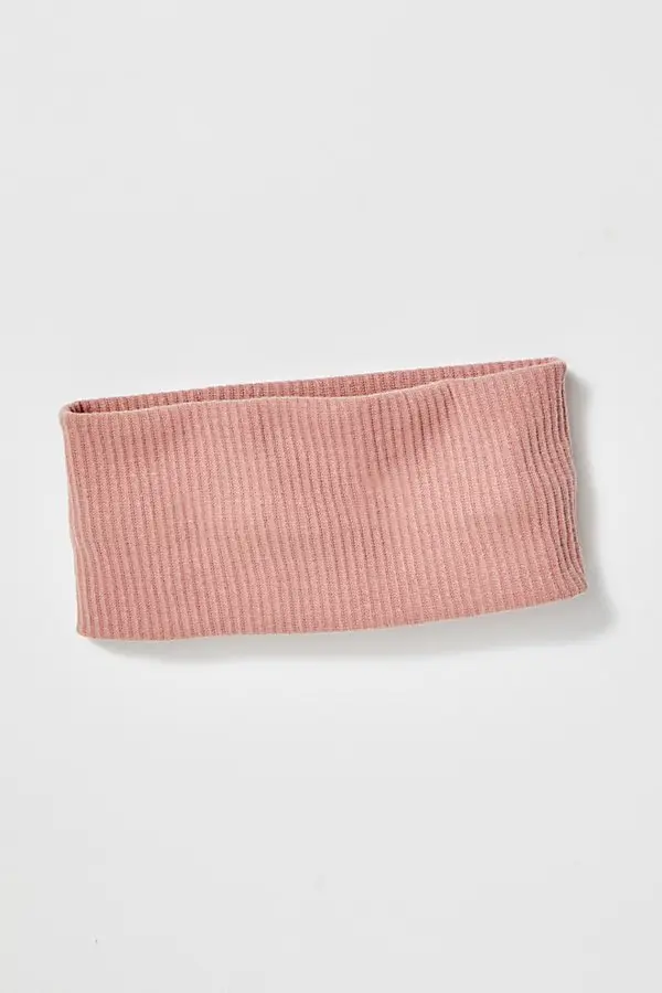 Free People Ribbed Headband - Berry Pink
