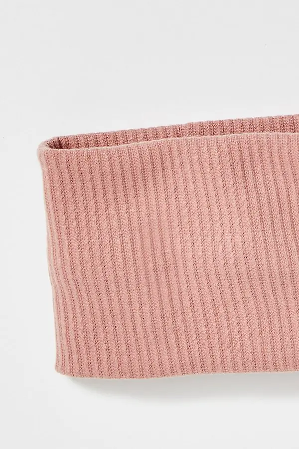 Free People Ribbed Headband - Berry Pink