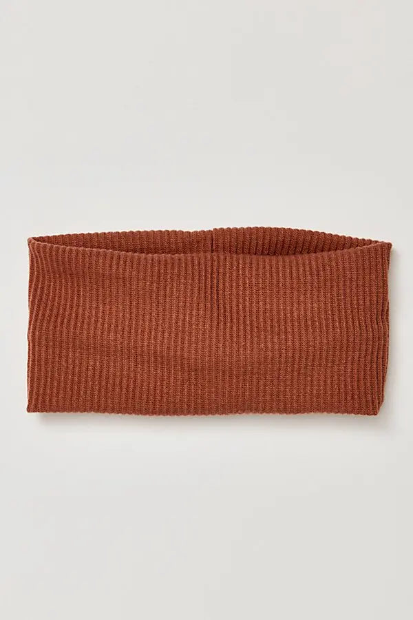 Free People Ribbed Headband - Dark Brown