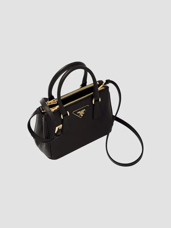 Prada Galleria Saffiano Leather Mini Bag - Black