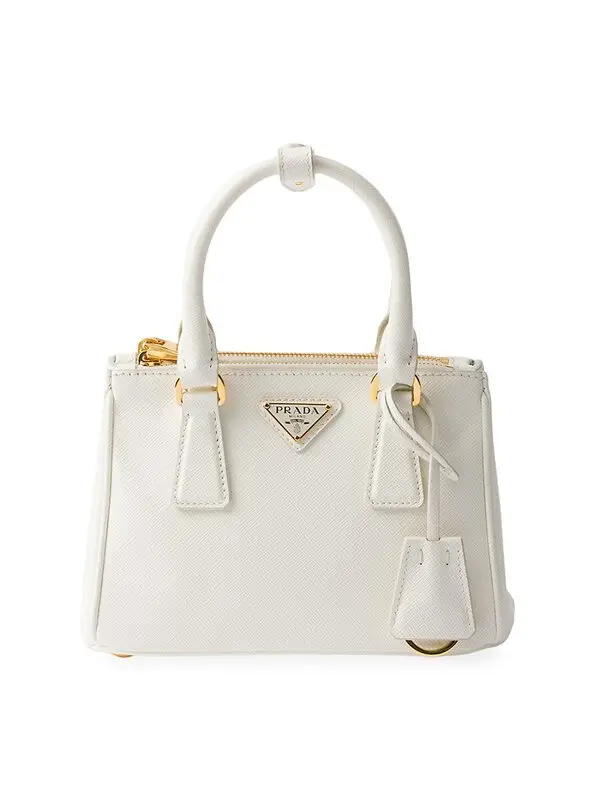 Prada Galleria Saffiano Leather Mini Bag - White