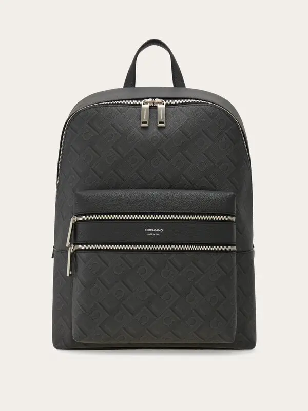 FERRAGAMO Monogram Backpack - Black