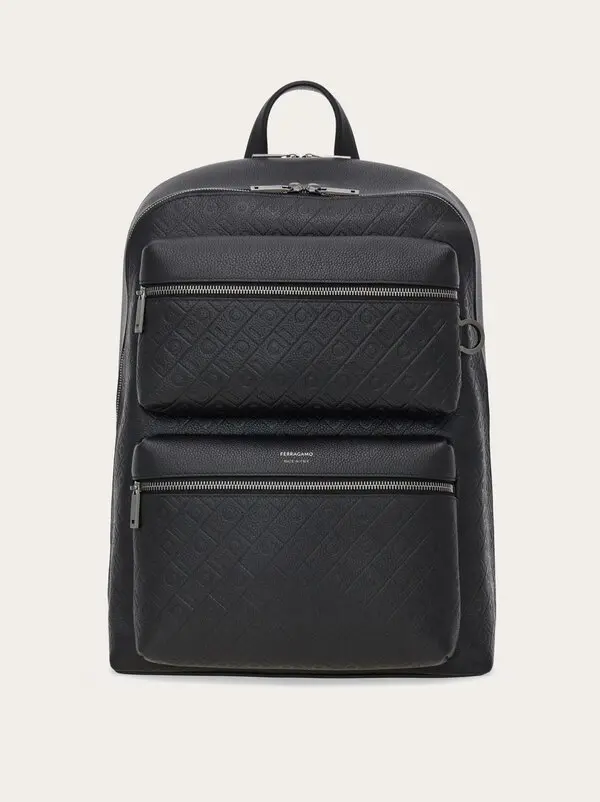 FERRAGAMO Monogram Backpack - Black