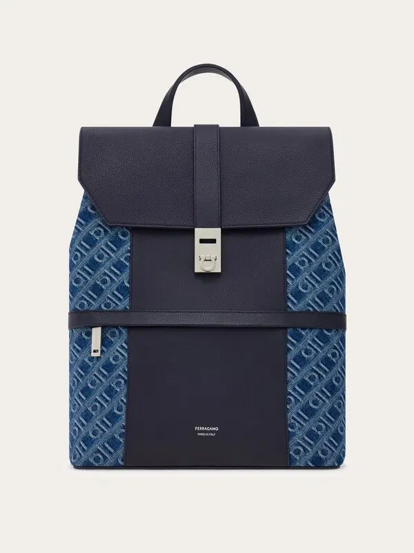 FERRAGAMO Monogram Backpack - Blue
