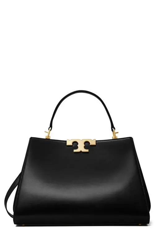 Tory Burch Eleanor Leather Satchel - Black