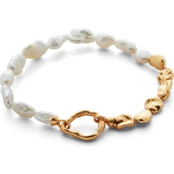 Monica Vinader Keshi Pearl Bracelet - 18k Gold Vermeil/pearl