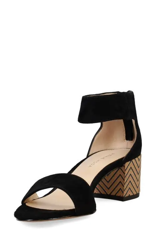 Pelle Moda Ankle Strap Sandal - Black