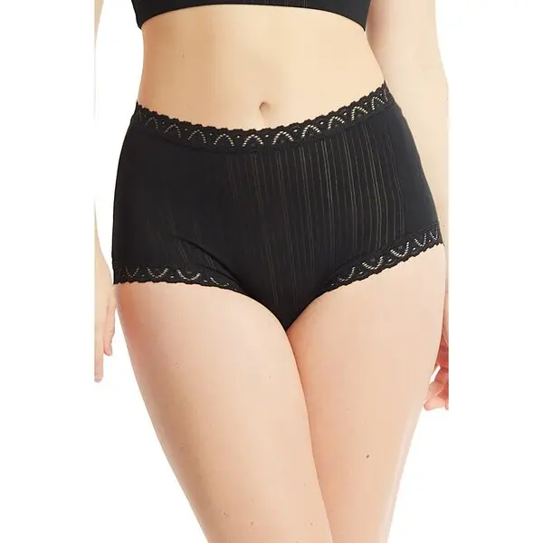 Hanky Panky Mellowluxe™ High Waist Boyshorts - Black