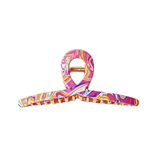 HEADBANDS OF HOPE Swirl Looped Claw Clip - Pink