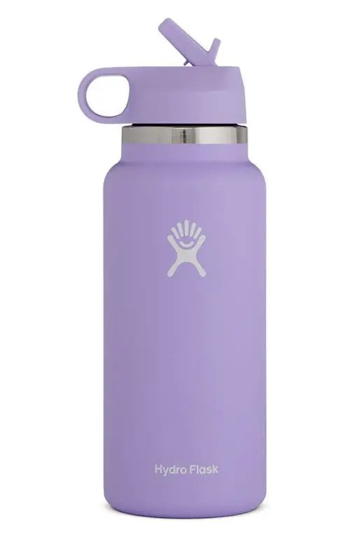 Hydro Flask 32-Ounce Wide Mouth Bottle With Straw Lid - Thistle |  Editorialist
