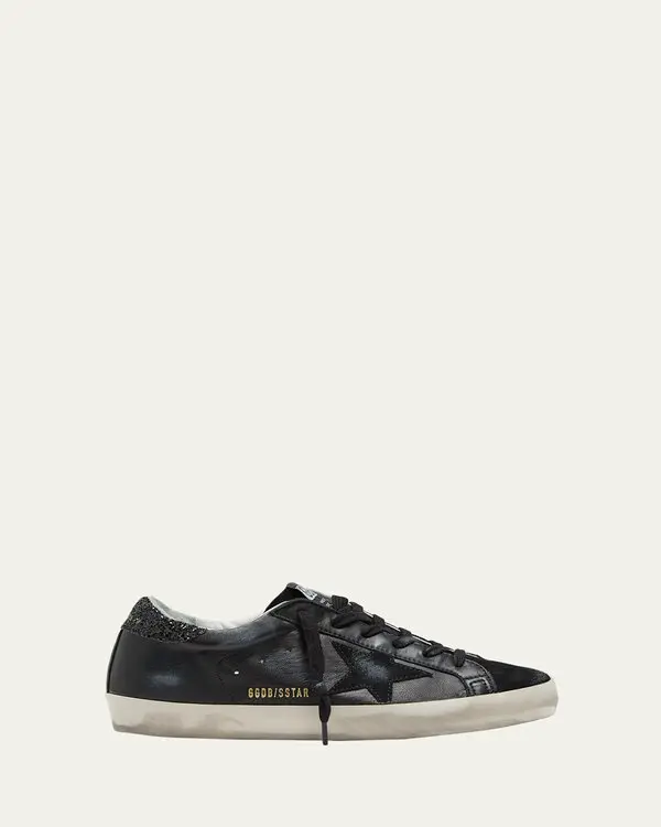 GOLDEN GOOSE Super-star Leather Glitter Low-top Sneakers
