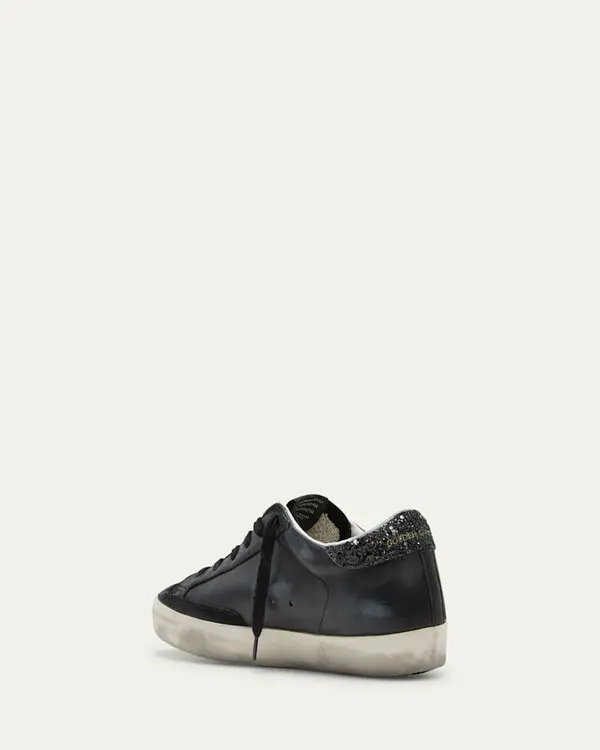 GOLDEN GOOSE Super-star Leather Glitter Low-top Sneakers