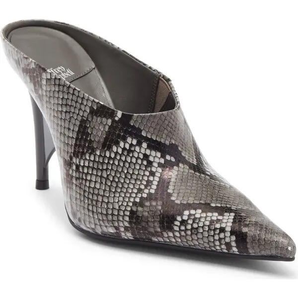 Jeffrey Campbell Pointed Toe Mule - Grey Black Python