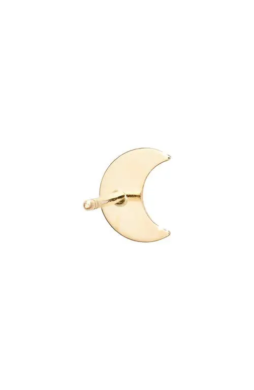 Bony Levy 14k Gold Moon Stud Earrings - 14k Yellow Gold