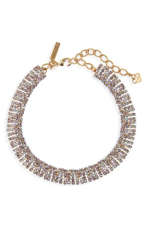 Oscar De La Renta Disco Crystal Choker Necklace - Amethyst Multi