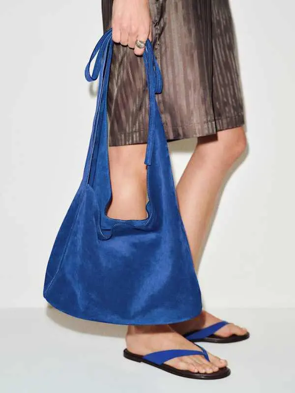 REFORMATION Vittoria Tote Bag - Blue