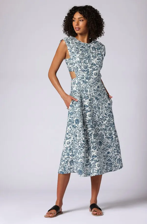 Joie Ember Midi Dress - Blue | Editorialist
