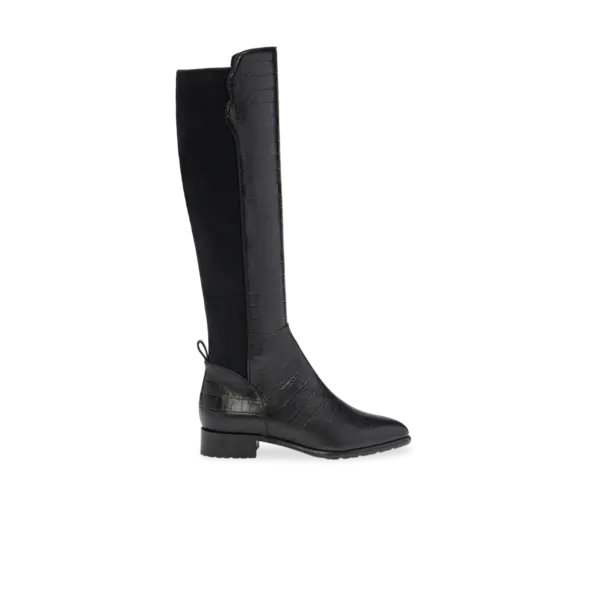 Sarah Flint Perfect Stretch Boot 30 - Black Croc Embossed Leather