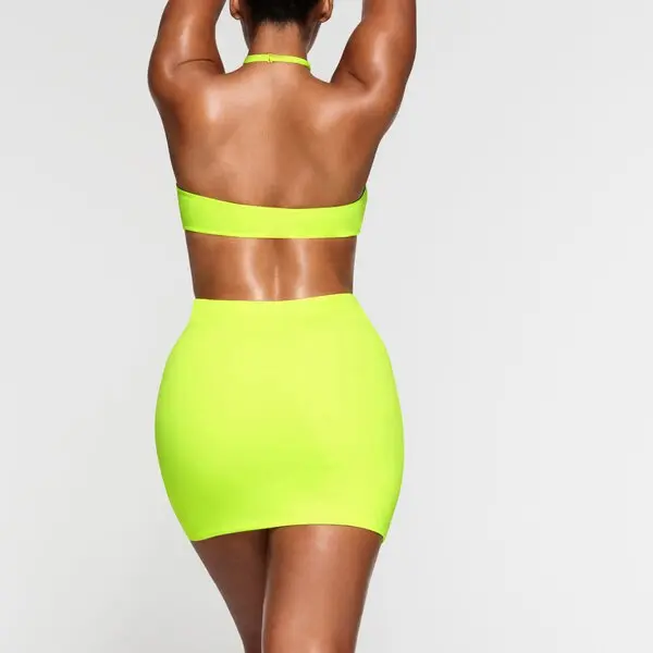 Skims Cut-Out Halter Dress - Highlighter | Editorialist