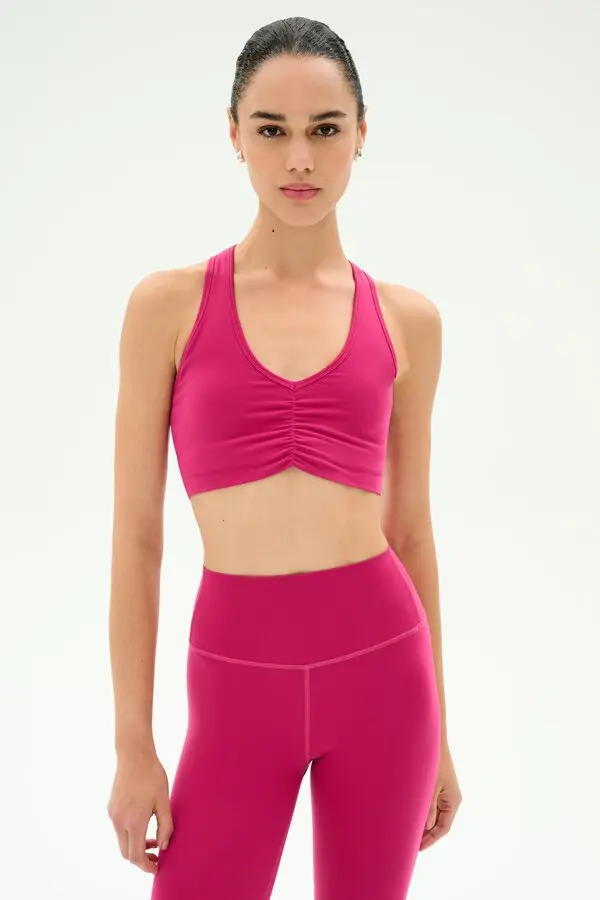 Splits59 Airweight Bra With Ruching - Sangria