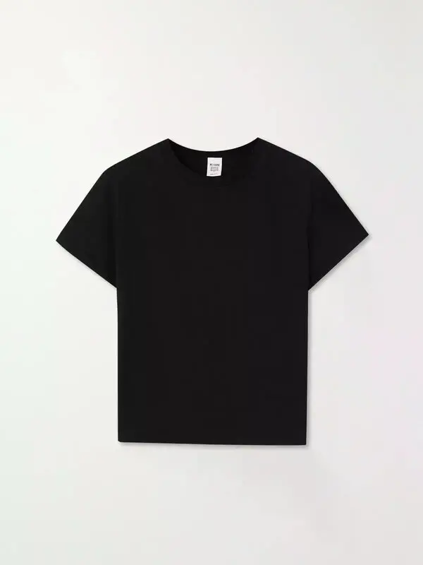 RE/DONE Recycled Cotton-jersey T-shirt - Black