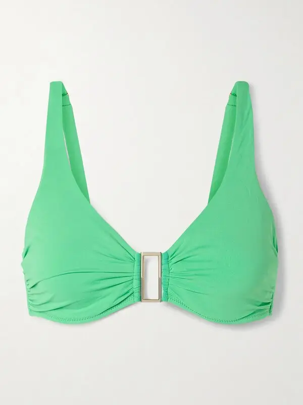 Melissa Odabash Bel Air Embellished Underwired Bikini Top - Green