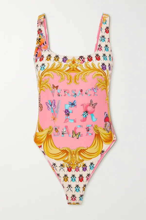 Versace Dua Lipa Printed Swimsuit