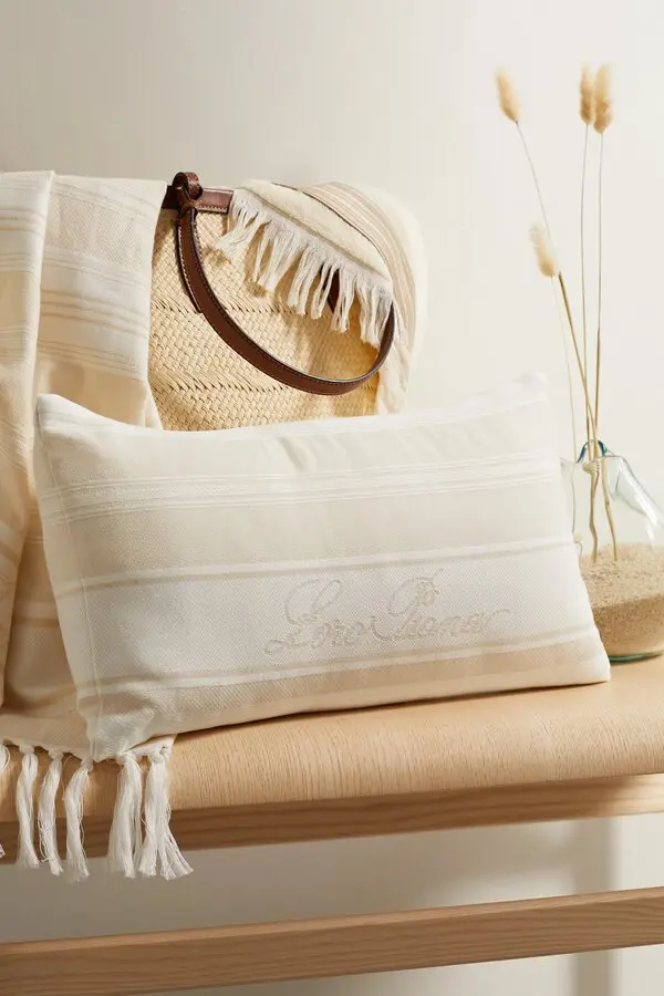 Loro Piana Portofino Cotton-jacquard Beach Pillow
