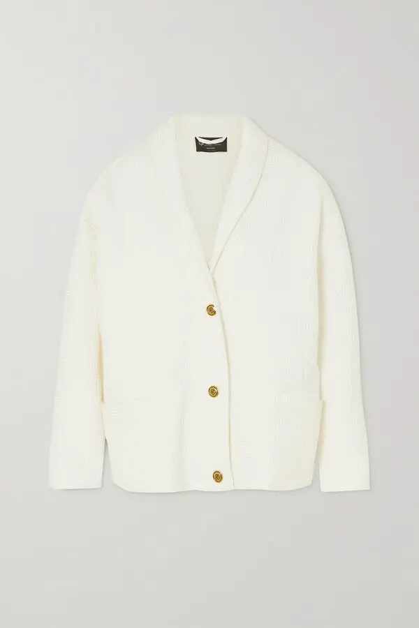 Loro Piana Shana Waffle-knit Cotton Cardigan