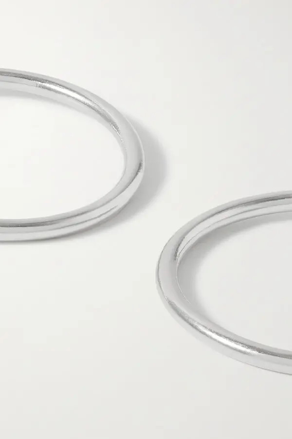 JENNIFER FISHER Mini Thread Hoop Earrings - Silver